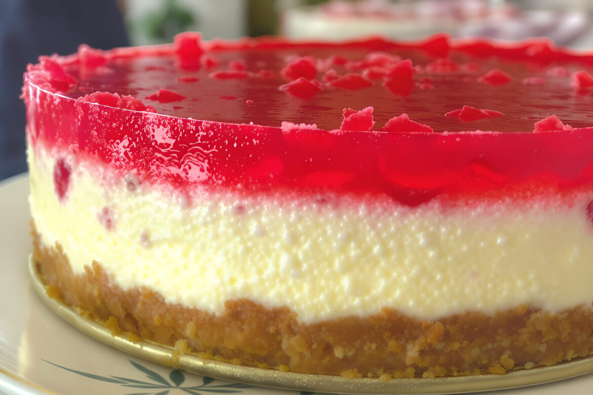 Malinový dort s Mascarpone a želatinou na piškotovém korpusu - Cooky.cz